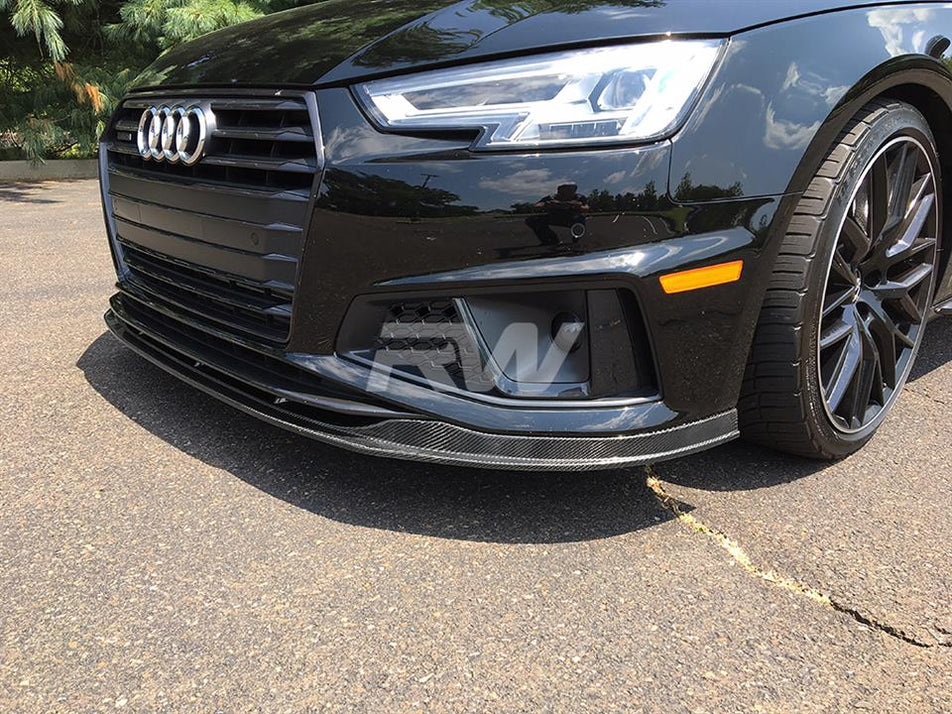 Audi B9 A4 S4 Carbon Fiber Front Lip Spoiler 19-20 — Manji