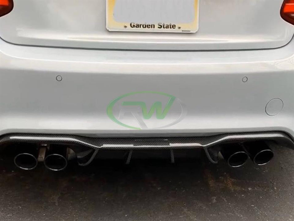 BMW F87 M2 DTM Carbon Fiber Rear Diffuser — Manji