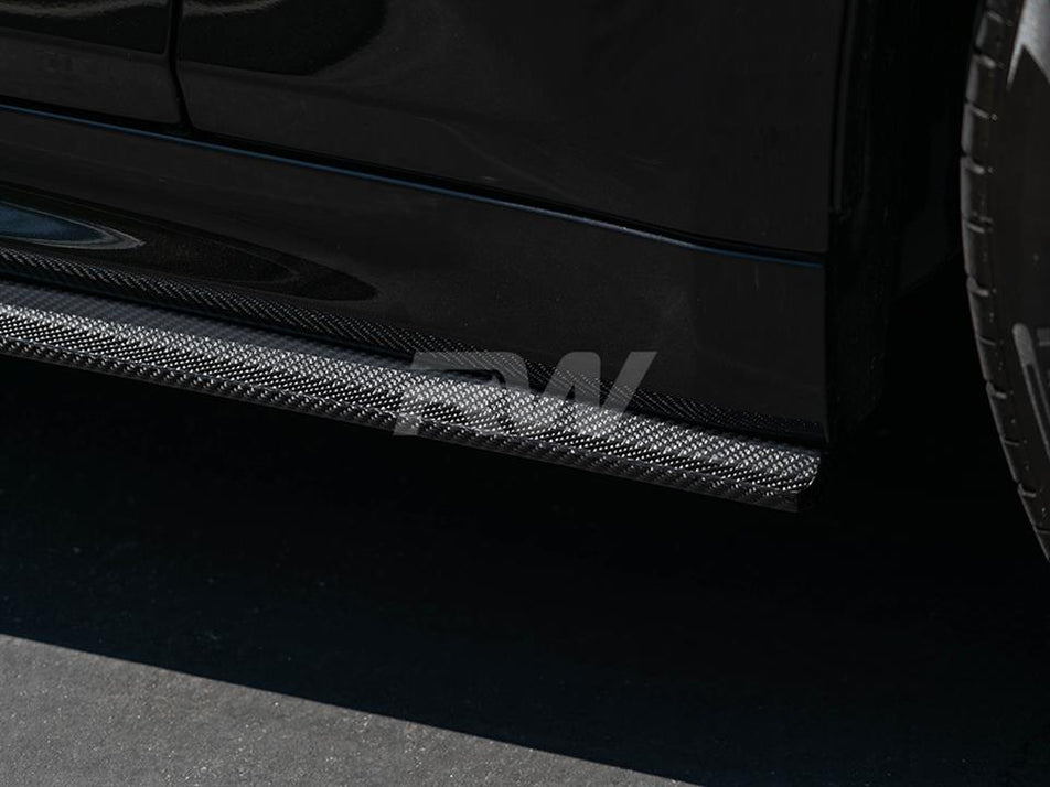BMW G30 F90 RWS Carbon Fiber Side Skirt Extensions — Manji