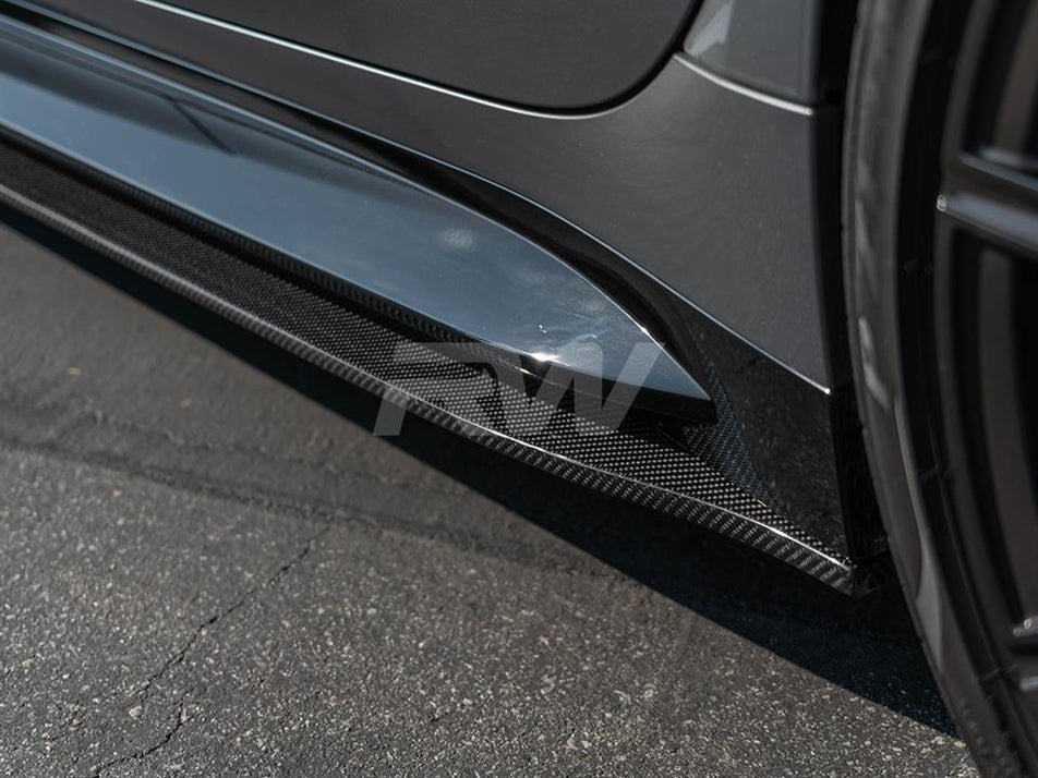 BMW G80 M3 RWS Carbon Fiber Side Skirt Extensions — Manji