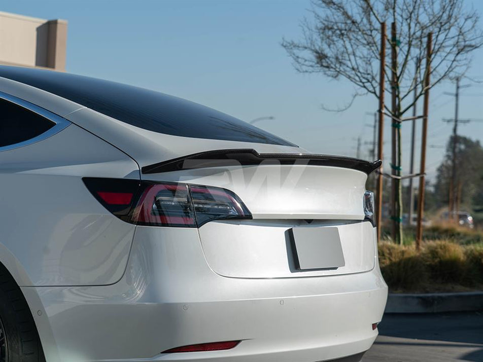 Tesla Model 3 Carbon Fiber DTM Trunk Spoiler — Manji
