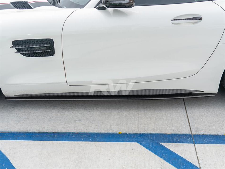 Mercedes C190 GTC GTS GTR RWS CF Side Skirt Extensions — Manji