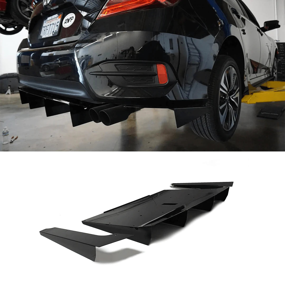 2016-2018 Honda Civic Rear Diffuser V1 (Sedan) — Manji